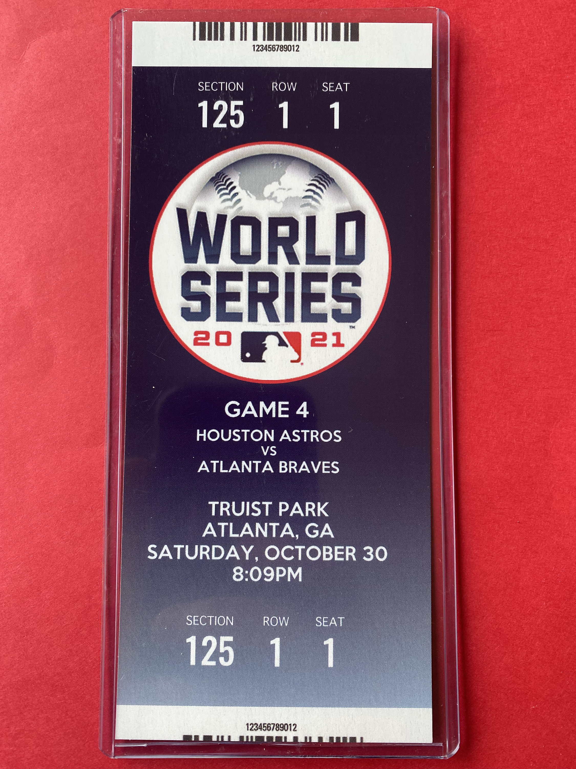 2021 MLB World Series 10/30 Ticket Stub Houston Astros Atlanta Braves ...