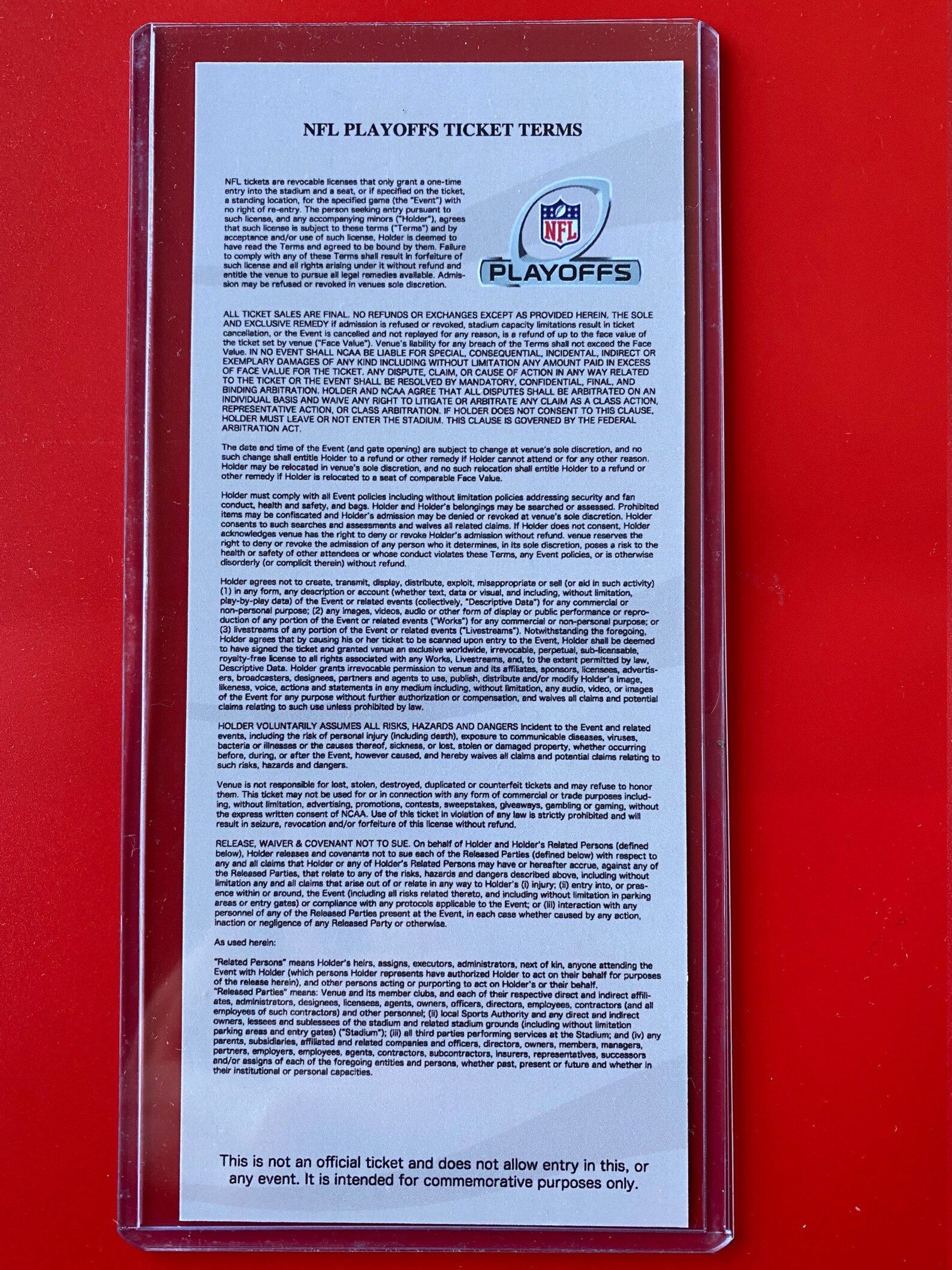 2022 DALLAS COWBOYS Vs SF 49ers Commemorative Ticket Stub 1/16/2022 ...