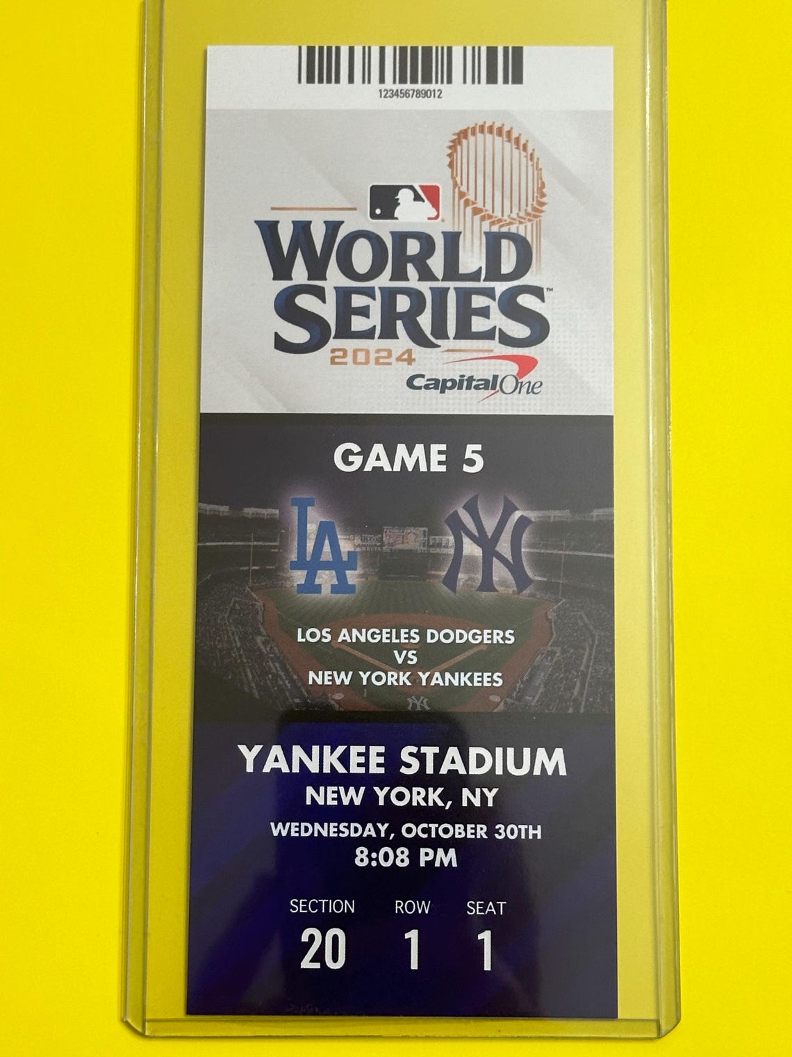 2024 MLB World Series Commemorative Replica Ticket Stub LA Dodgers @ NY ...