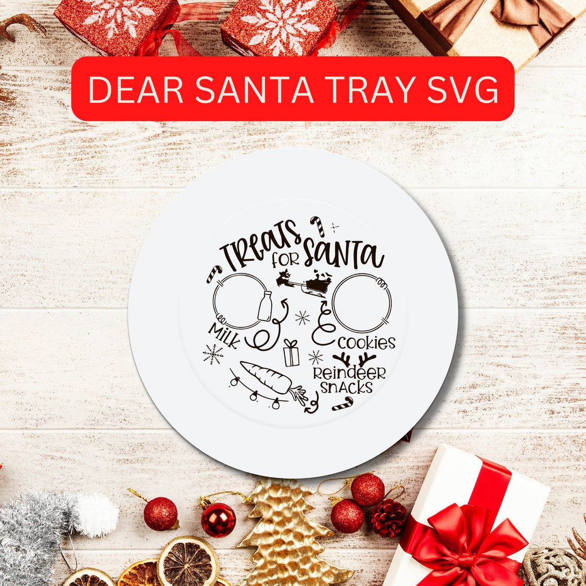 Dear Santa Tray SVG Bundle Christmas SVG Santa Tray SVG Santa - Etsy ...