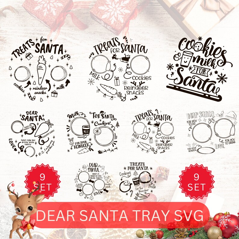 Dear Santa Tray SVG Bundle Christmas SVG Santa Tray SVG Santa - Etsy ...