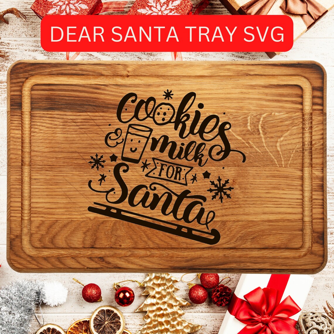 Dear Santa Tray SVG Bundle Christmas SVG Santa Tray SVG Santa - Etsy ...