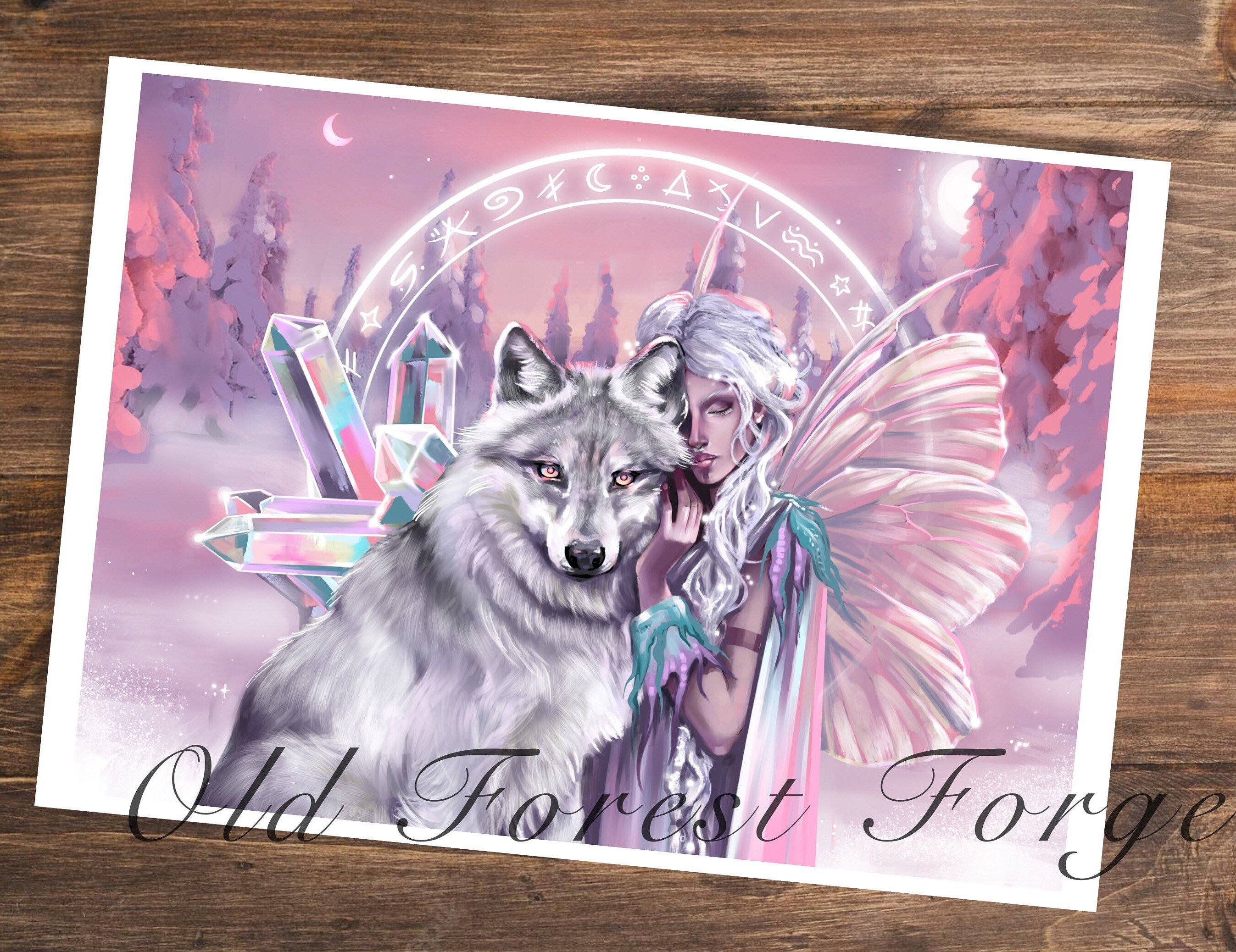 Angel Aura Wolf Fairy Fantasy Art Print - Etsy