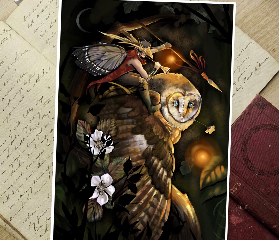 Forest Warrior Faerie Magick Gothic Art Print - Etsy