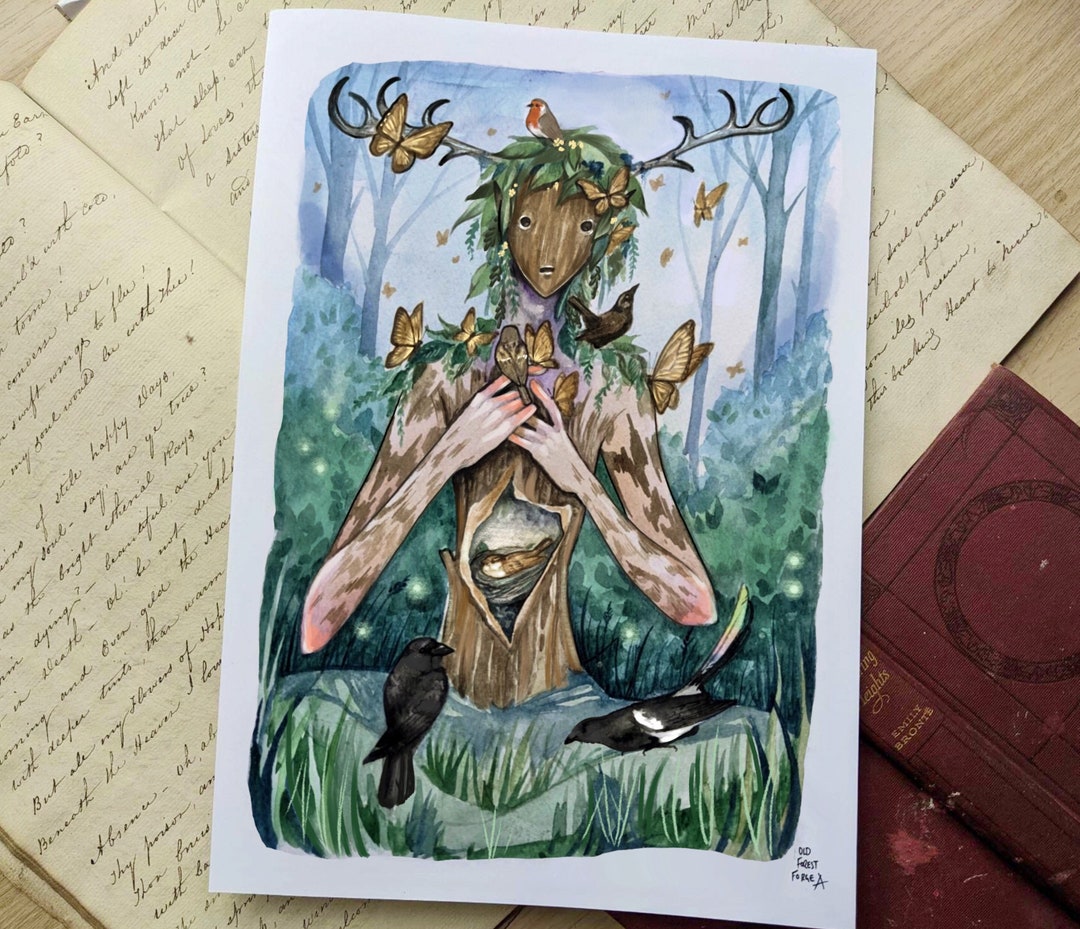 Forest Friend Faerie Watercolour Art Print - Etsy