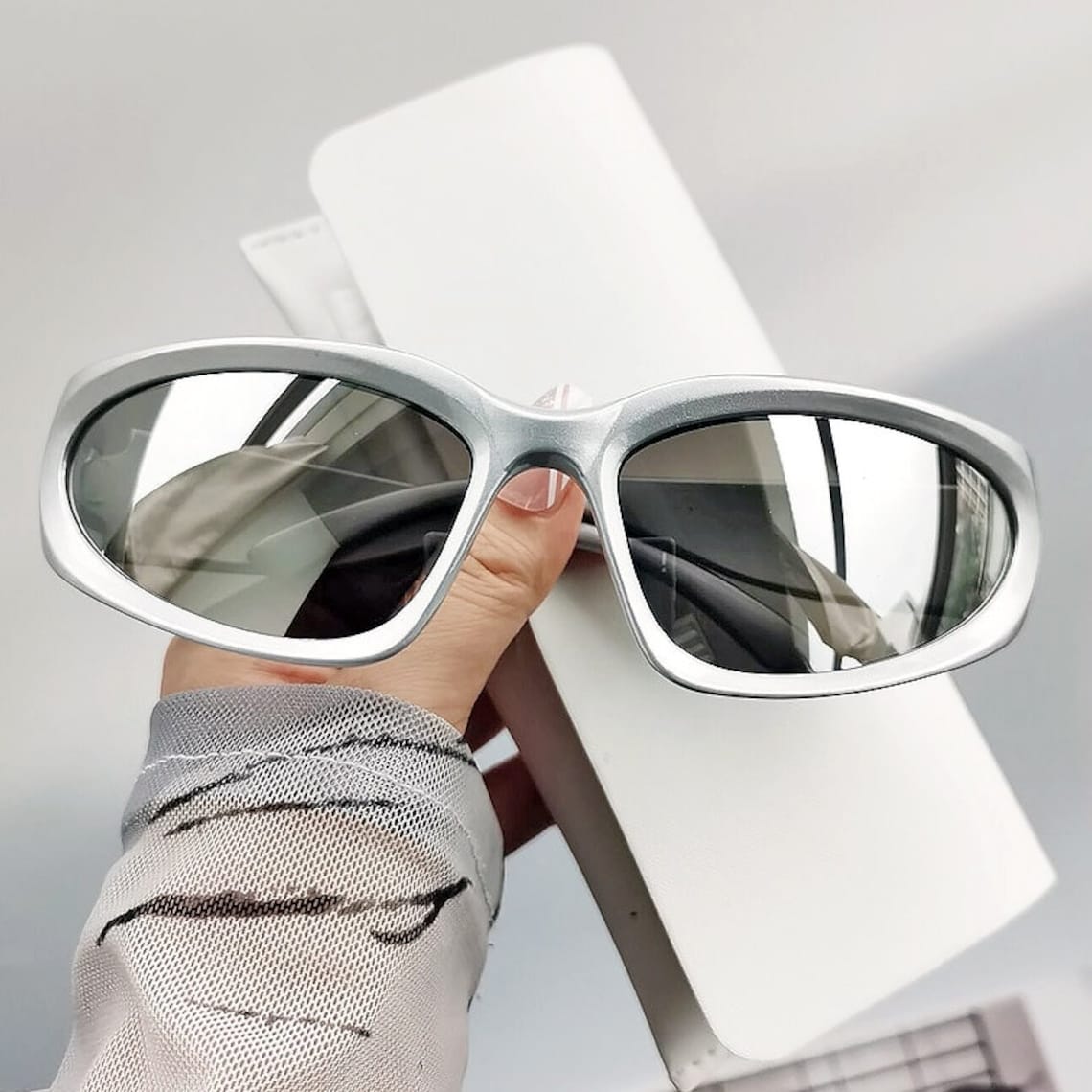 Kim Kardashian Silver Sunglasses Y2k Sunglasses Y2k Etsy