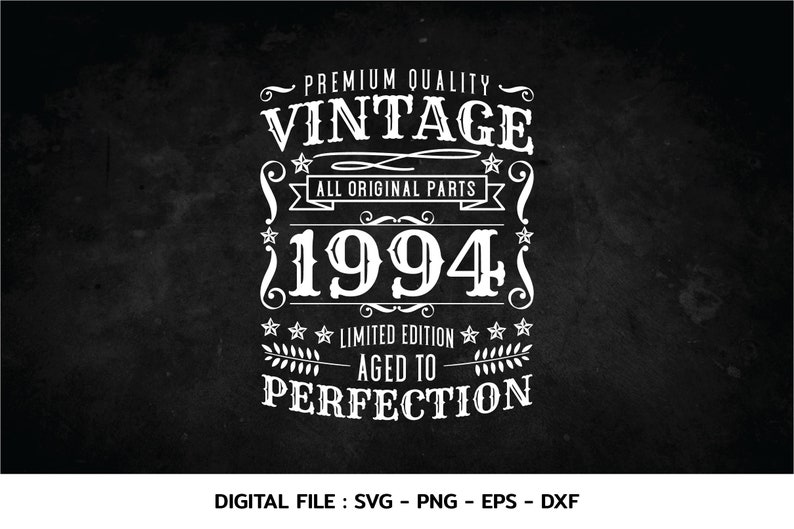 Birthday Vintage 1994 Svg Aged to Perfection Birthday - Etsy