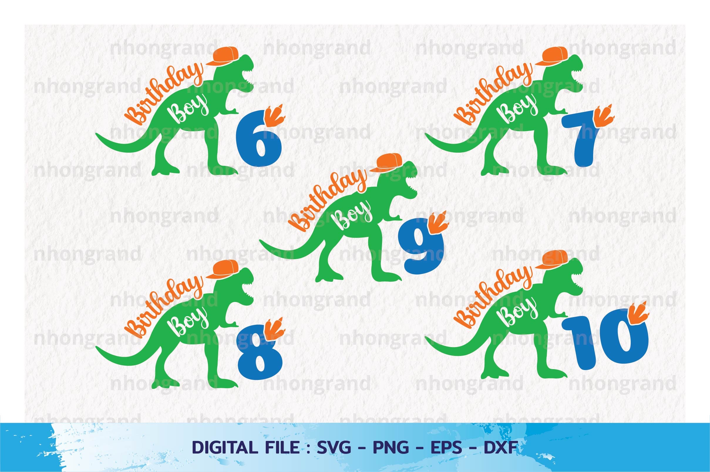 Birthday boy with number1-10 and dinosaur t-rex t-shirt | Etsy