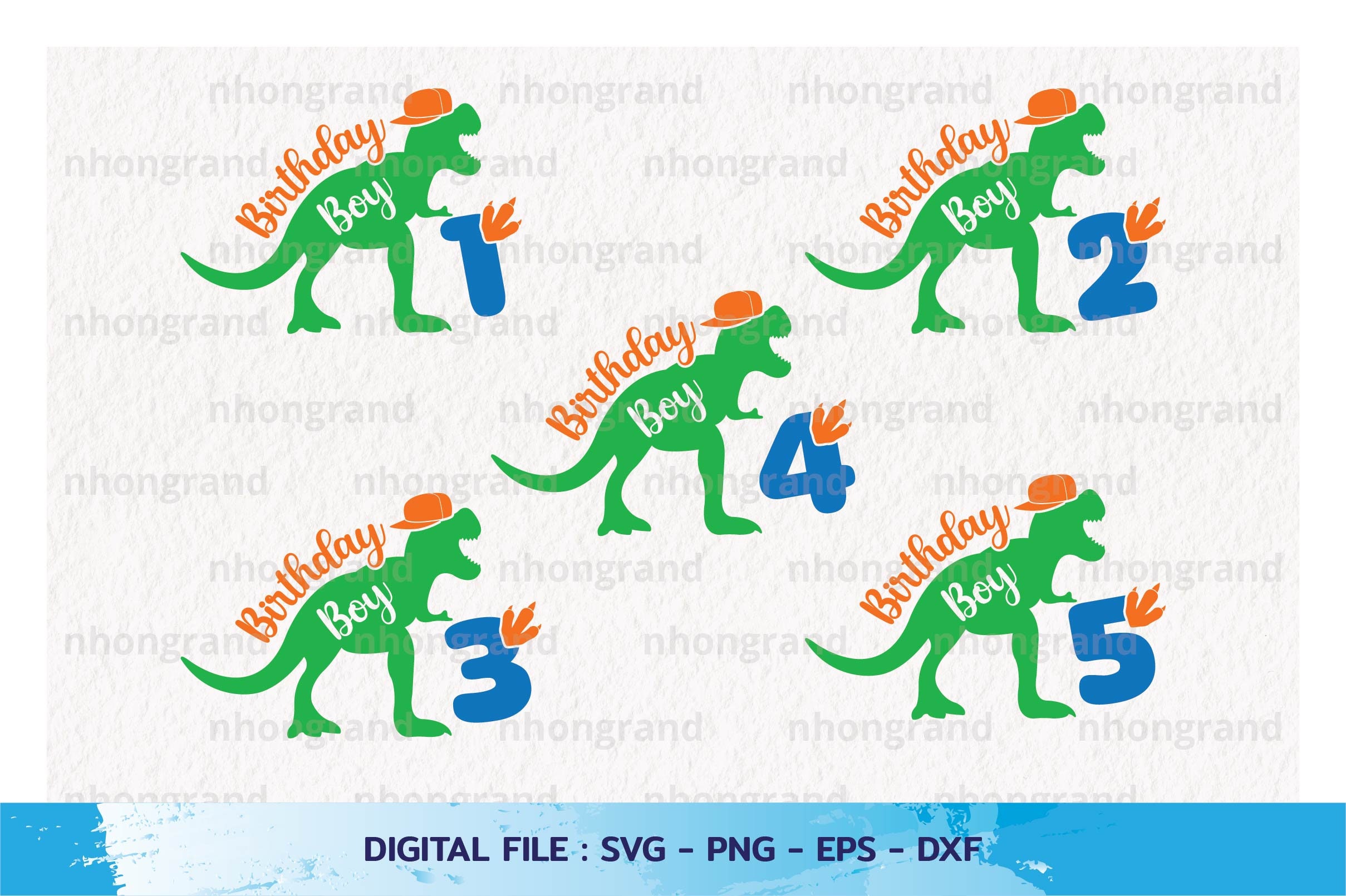 Birthday boy with number1-10 and dinosaur t-rex t-shirt | Etsy