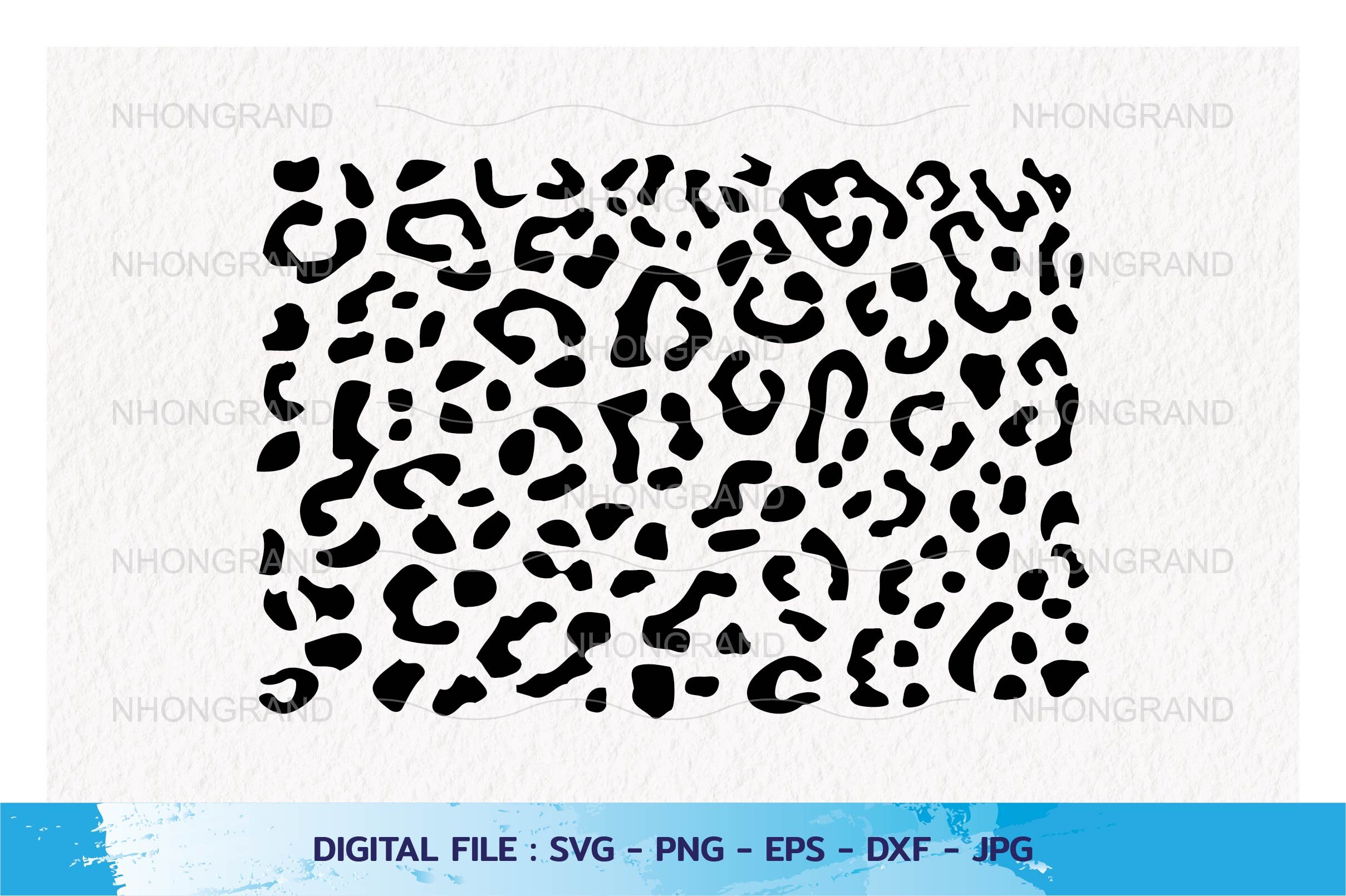 Monogram Leopard Skin Pattern Silhouette PNG SVG File - Etsy