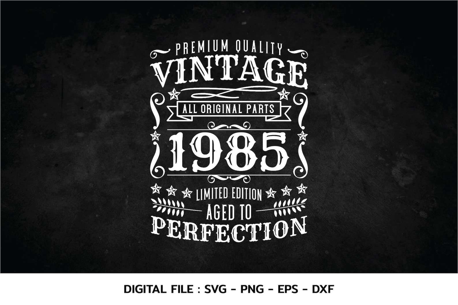Vintage 1985 Birthday SVG: Aged to Perfection Design (digital Download ...