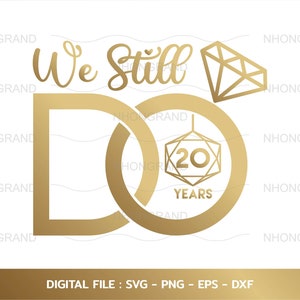 We Still Do 20years Anniversary With Diamond Ring Golden Style, Lover ...