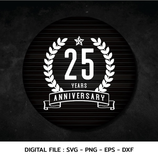 25th Anniversary Svg - Etsy