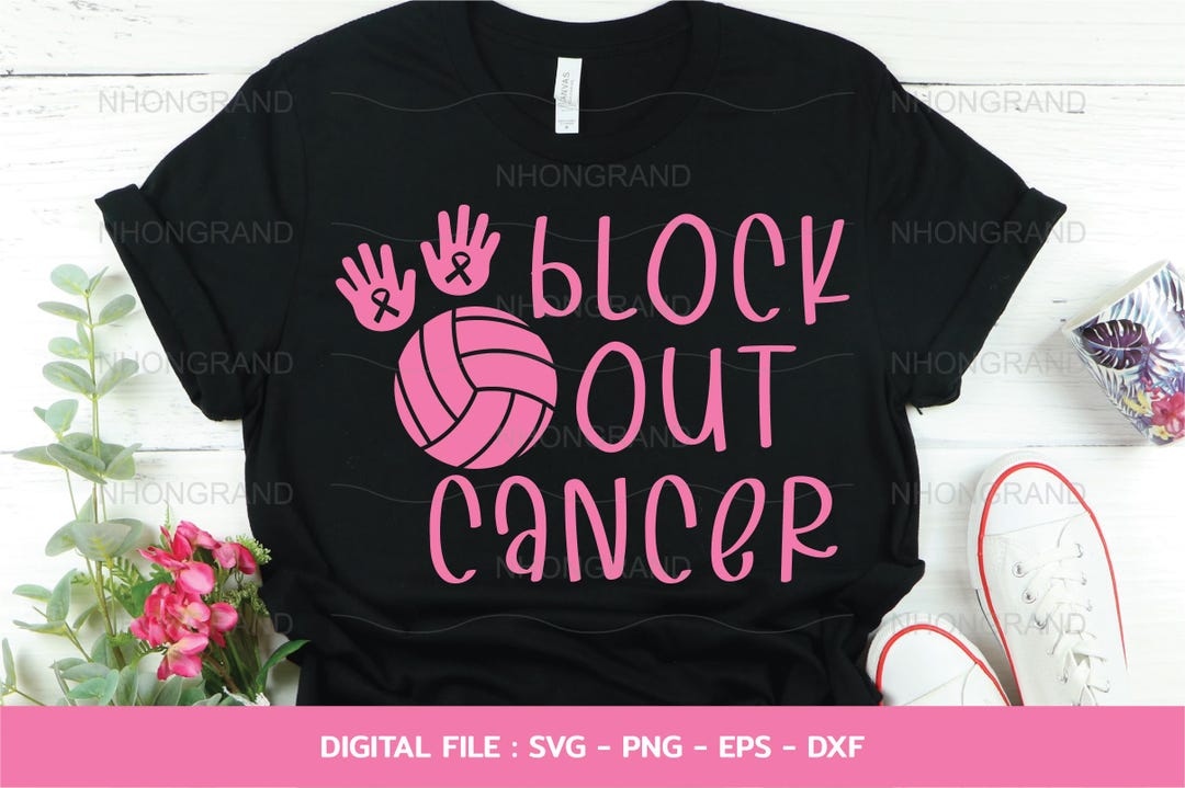 Breast Cancer Awareness, Block Out Cancer With Pink Ribbon With ...