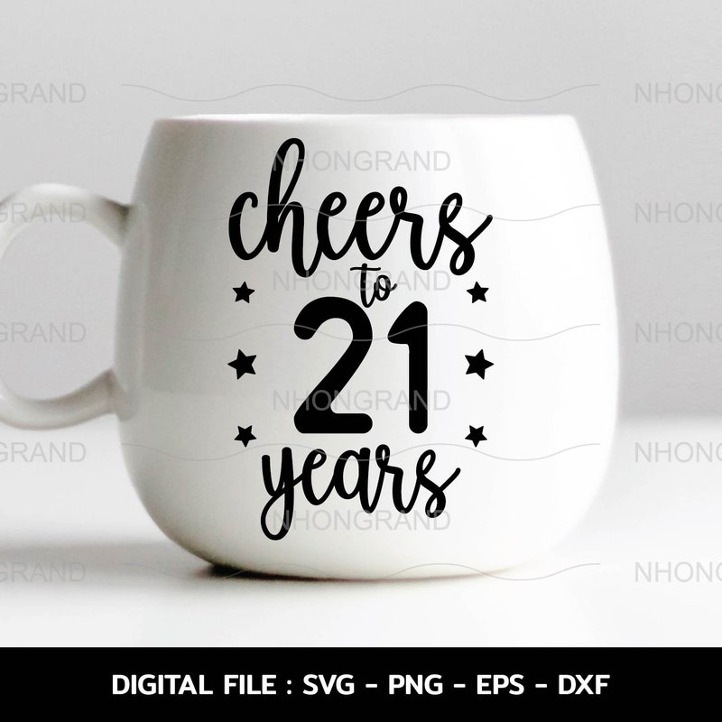 Cheers to 21 Years - Etsy