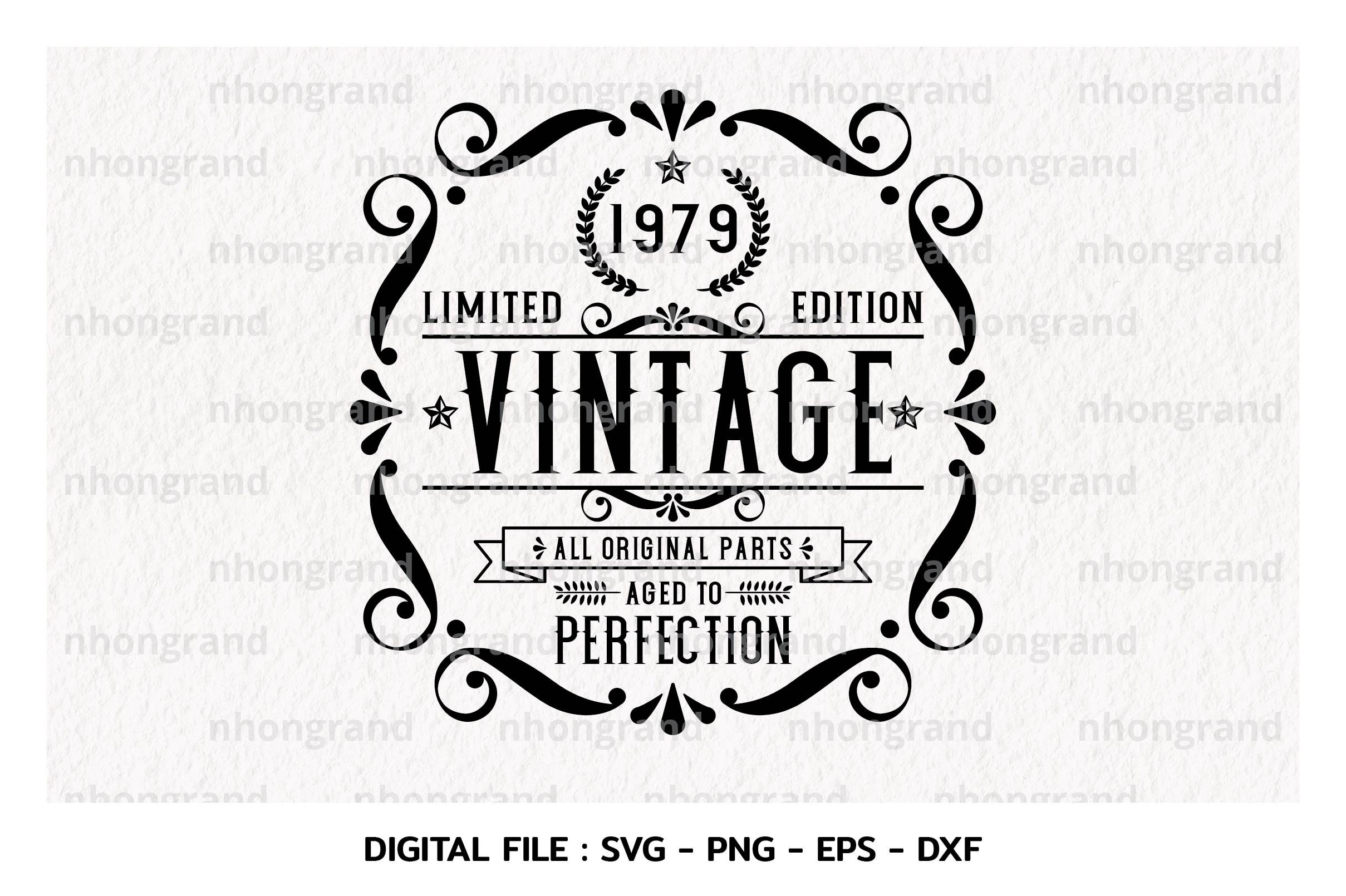 Birthday Vintage 1979 Svg Aged to Perfection Birthday - Etsy