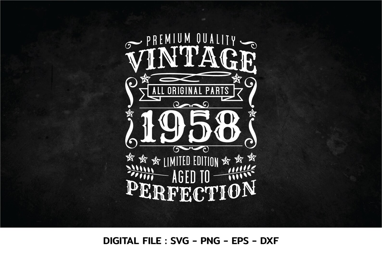Birthday Vintage 1958 Svg Aged to Perfection Birthday - Etsy