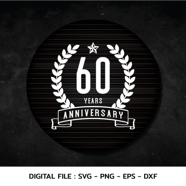 60 Years Svg - Etsy