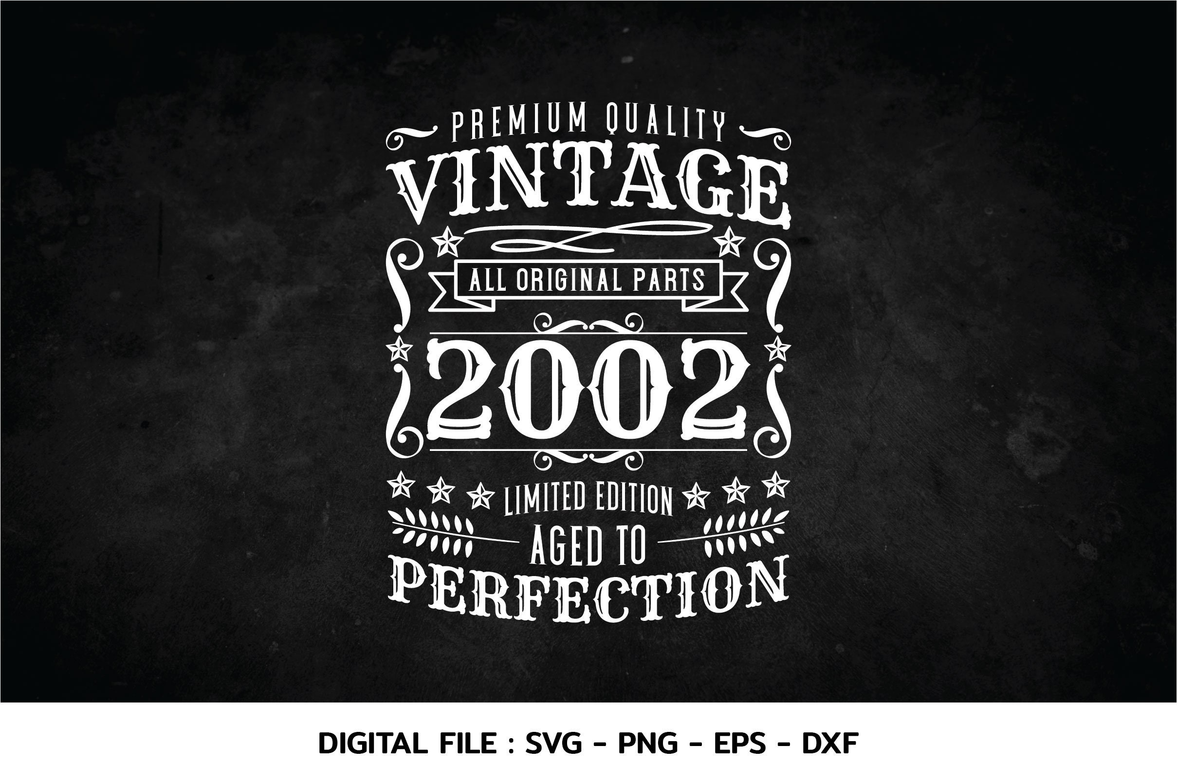 Birthday Vintage 2002 Svg Aged to Perfection Birthday - Etsy
