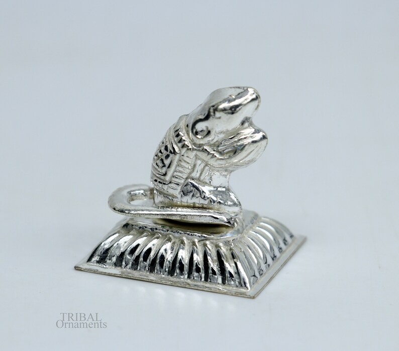 Lord Ganesha Vahan Mushak Maharaj Sterling Silver Handmade Small ...