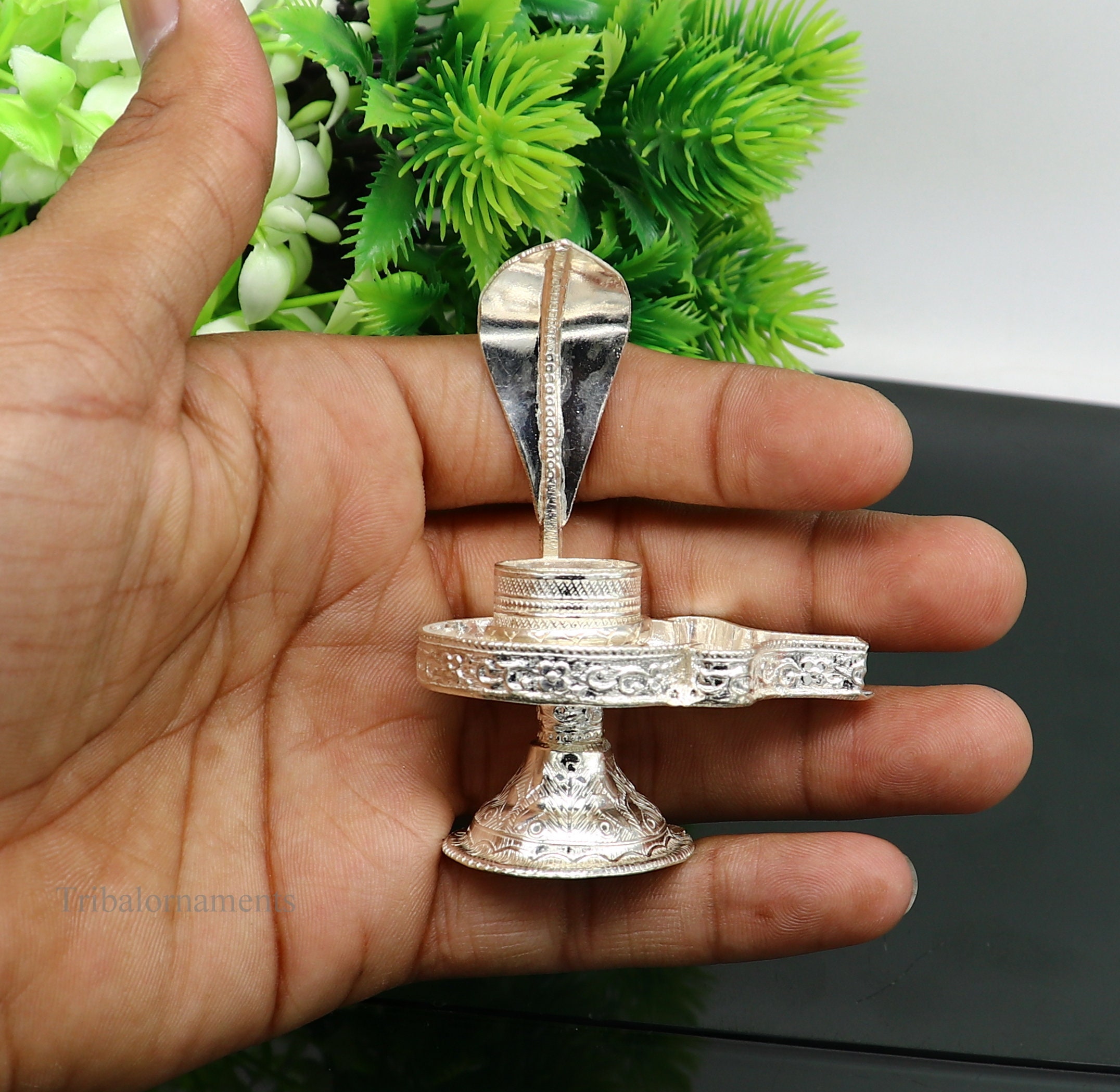 Pure 925 Solid Sterling Silver Lord Shiva Lingam Stand/jalheri, Use for ...