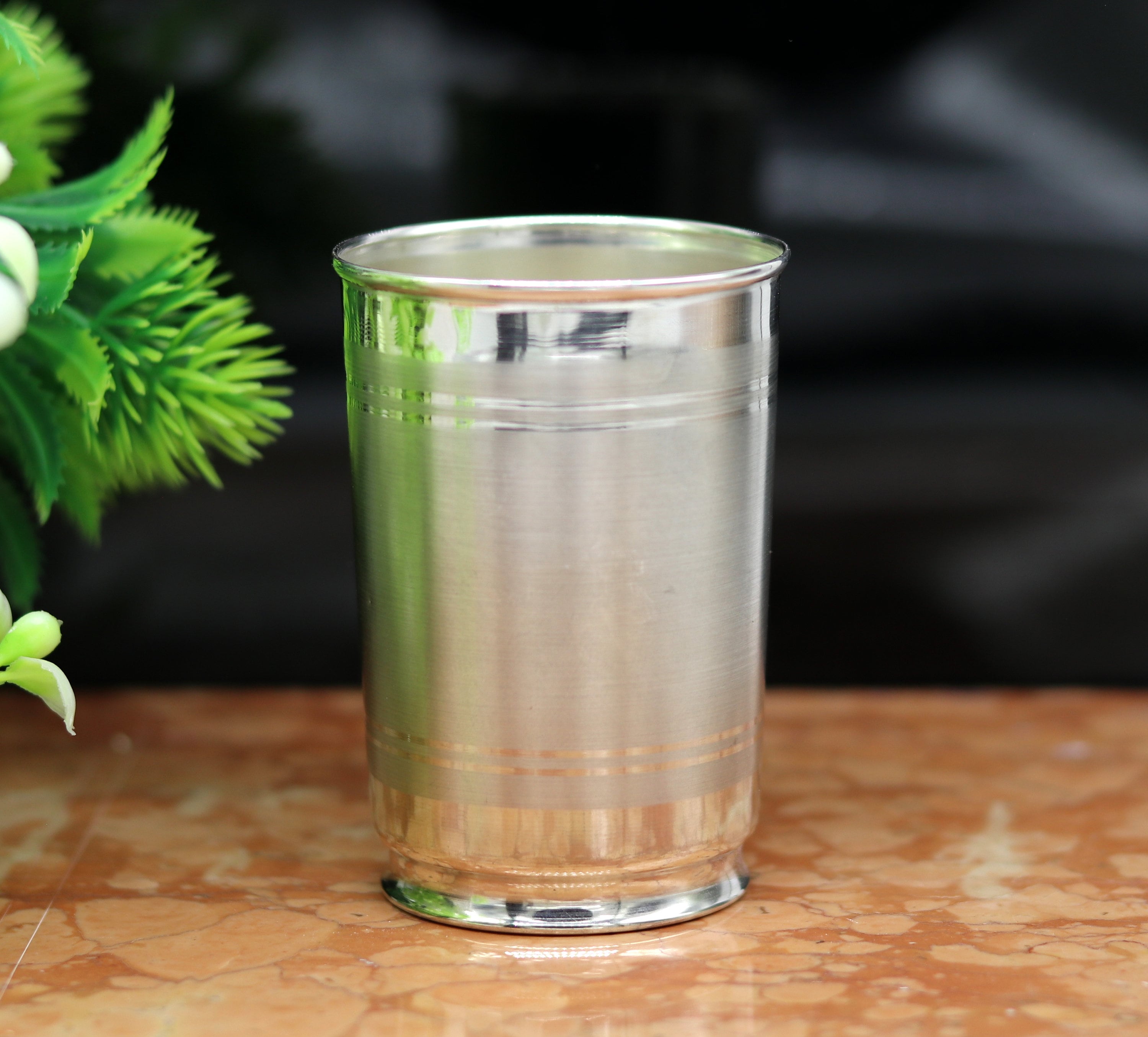 999 Pure Silver Handmade Exclusive Gifting Water Glass, Silver Tumbler ...