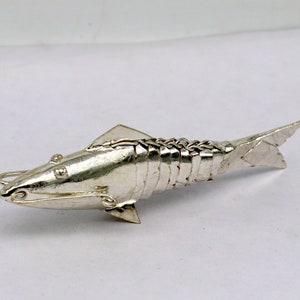 Solid Silver Handmade Silver Fish, Lord Vishnu Avatar Matsya, Silver ...