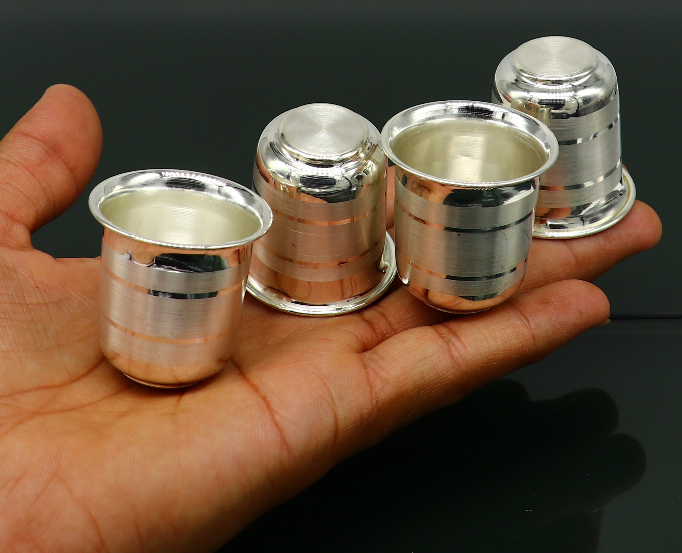 Solid Silver Handmade Water/milk Glass Tumbler, Silver Flask, Baby Kids ...