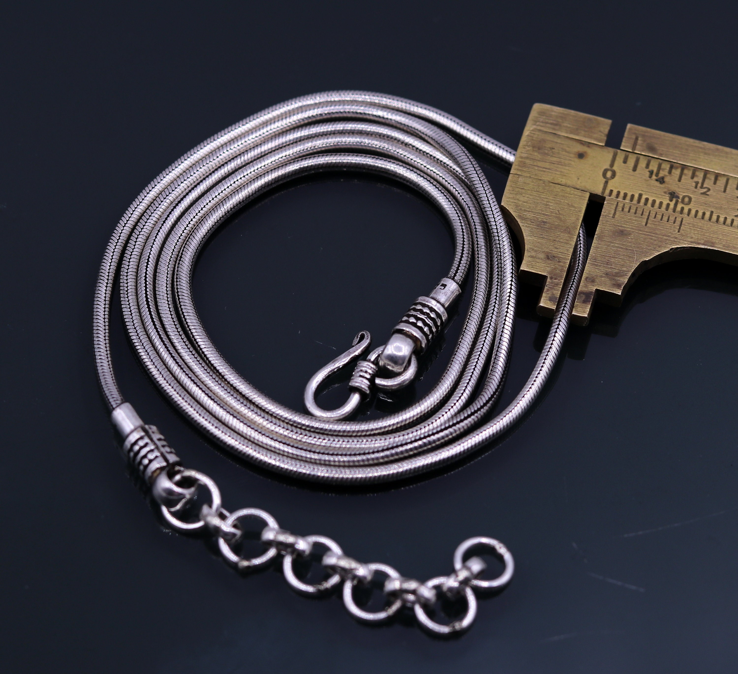 925 Sterling Silver Handmade Adjustable Belly Chain, Pendant Chain ...