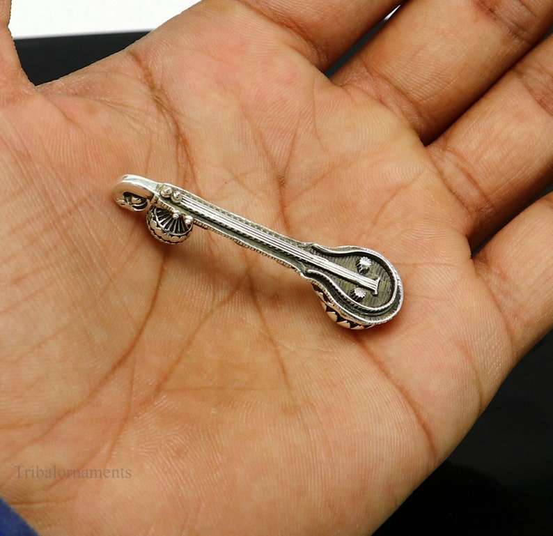 925 Sterling Silver Saraswati Veena, Silver Musical Instrument Veena ...