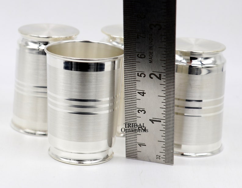 999 Pure Fine Silver Handmade Water Milk Cup Tumbler, All Sizes Silver ...