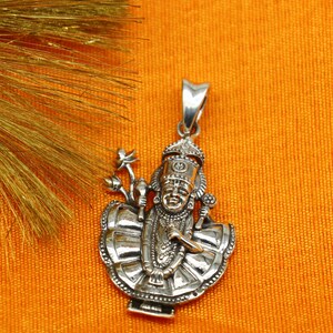 925 Sterling Silver Handmade Hindu God Lord Krishna Shrinathji Pendant ...