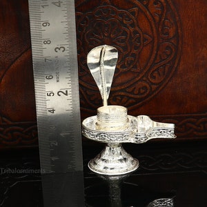 Pure 925 Solid Sterling Silver Lord Shiva Lingam Stand/jalheri, Use for ...