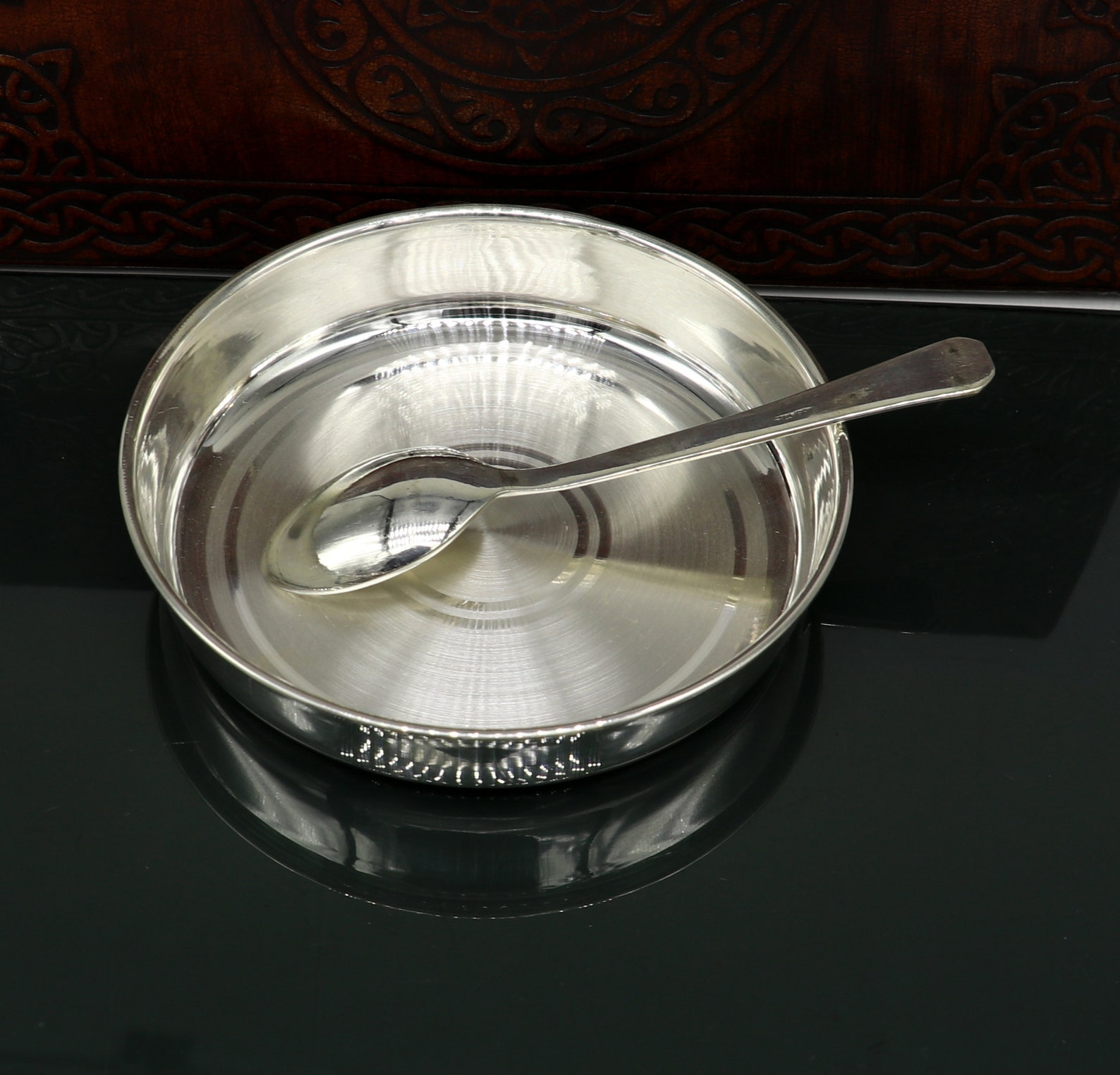 999 Pure Silver Handmade Solid Plate, Silver Utensils, Silver Article ...