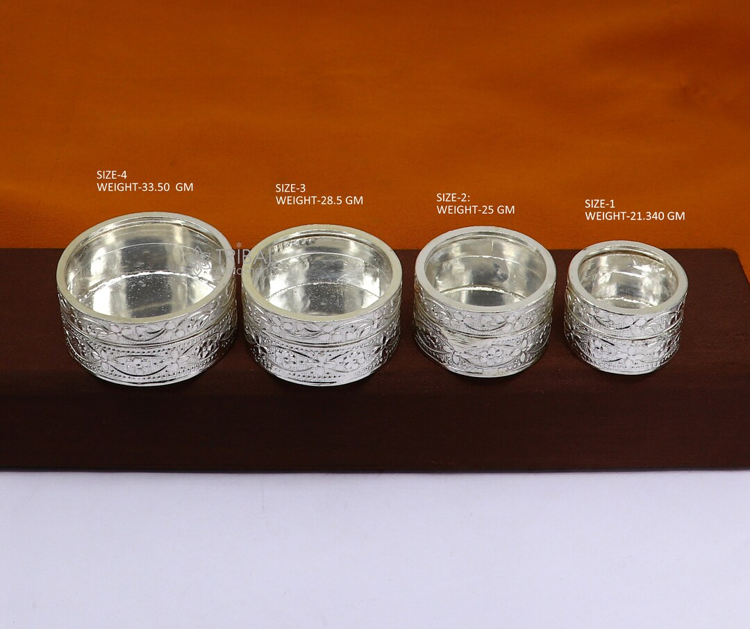 999 Pure Silver Small Prasadam Box, Kajal Box, Tobacco Box, Storage Box ...