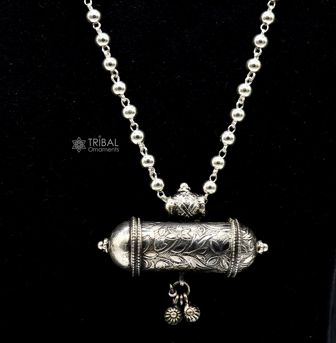 925 Sterling Silver Handmade Vintage Design Pendant Amulet Necklace ...