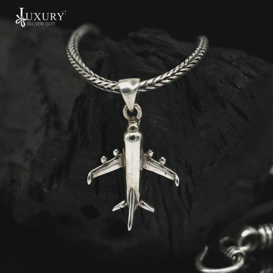 925 Pure Silver Divine Aeroplane/fiter Jet Pendant Best Gifting Pendant ...