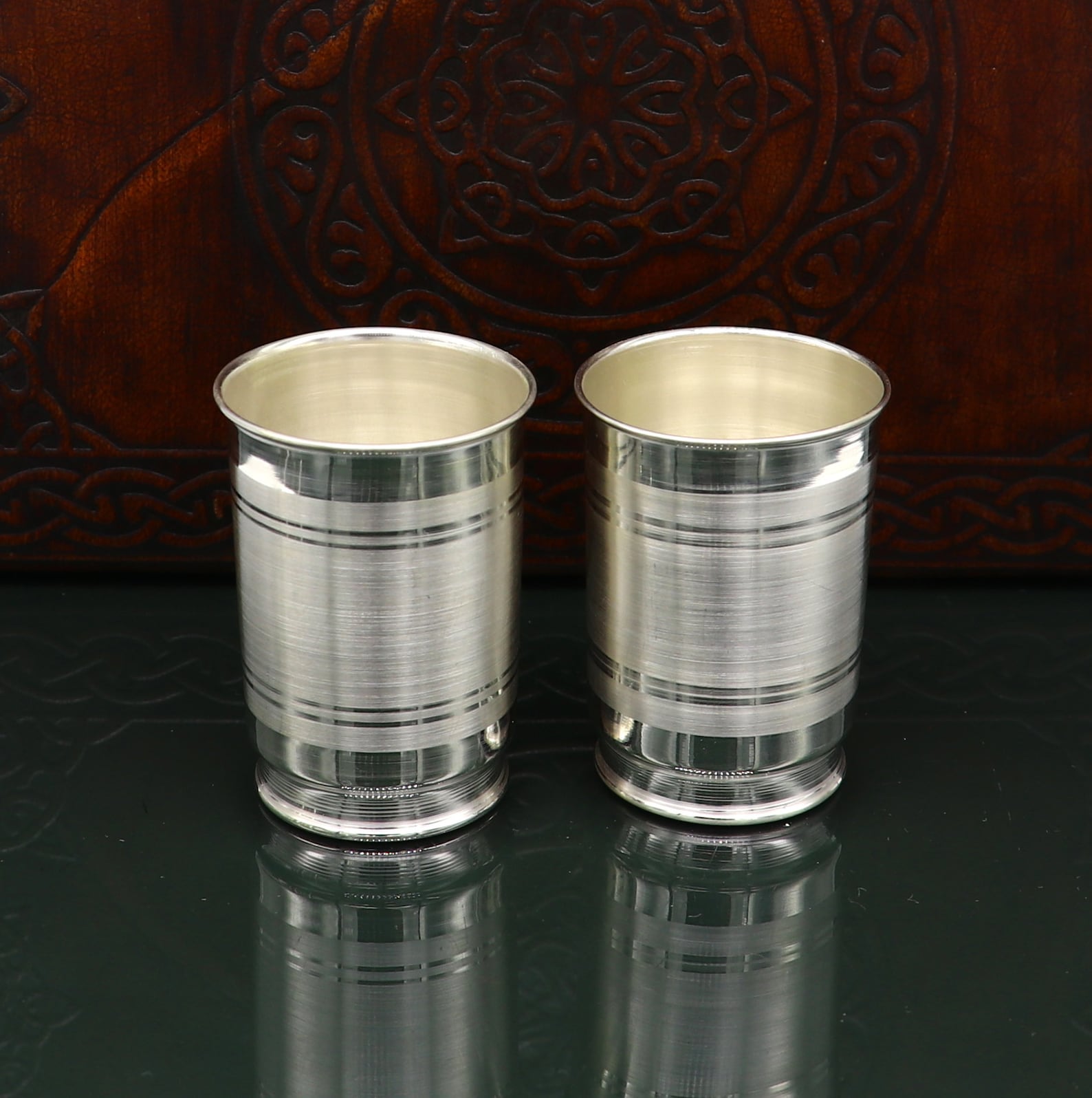 999 Fine Silver Handmade Water/milk Glass Tumbler/cup Gifting Silver ...