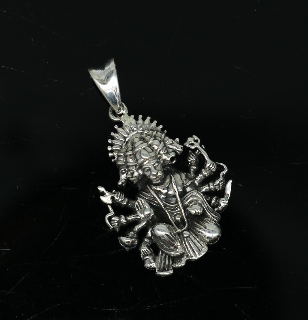 Buy Divine 925 Sterling Silver Handmade Hindu God Lord Panchmukhi ...