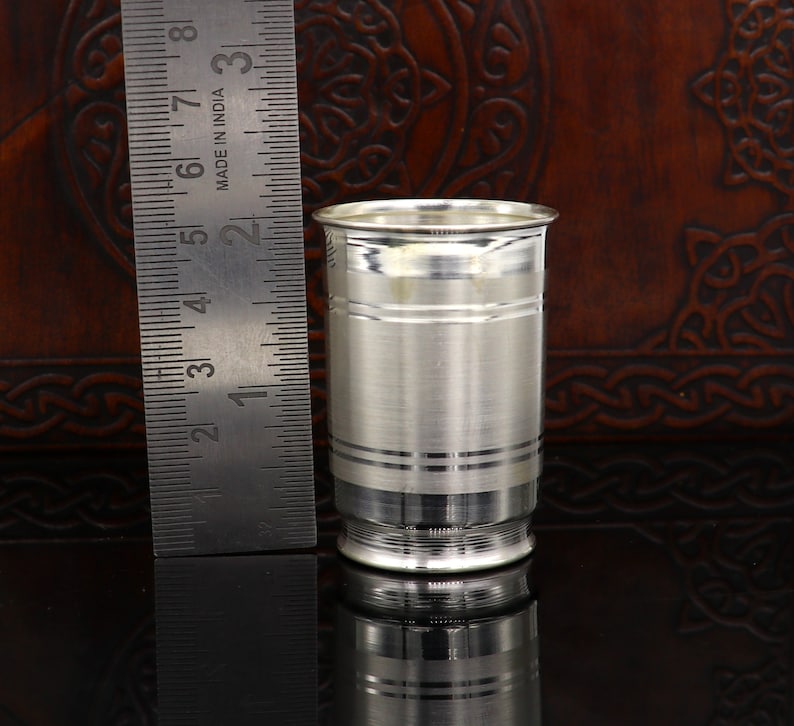 999 Fine Silver Handmade Water/milk Glass Tumbler/cup Gifting Silver ...
