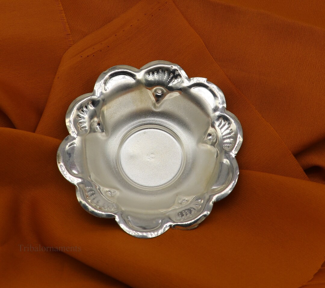 Solid Sterling Silver Exclusive Handcrafted Work Light Weight Bowl ...