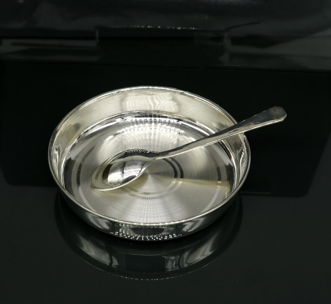 999 Pure Silver Handmade Solid Plate, Silver Utensils, Silver Article ...