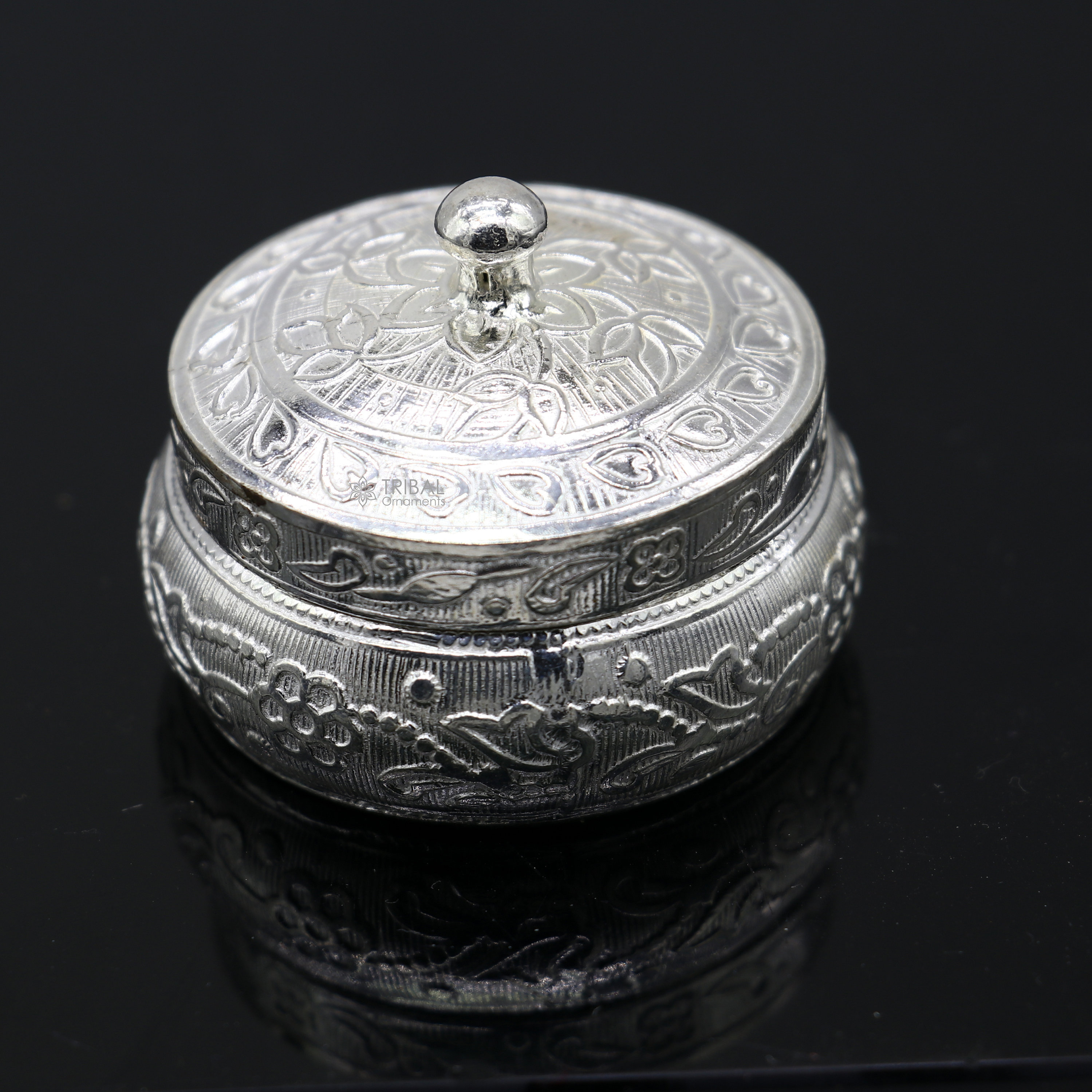 925 Solid Silver Utensils Vintage Style Trinket Box, Container/casket ...