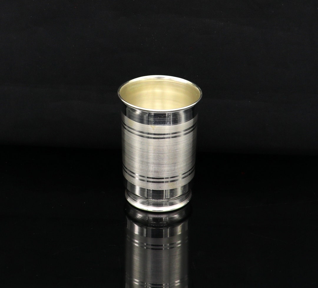 999 Fine Silver Handmade Water/milk Glass Tumbler/ Cup Gifting Silver ...