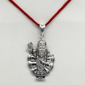925 Sterling Silver Handmade Hindu God Lord Krishna Shrinathji Pendant ...