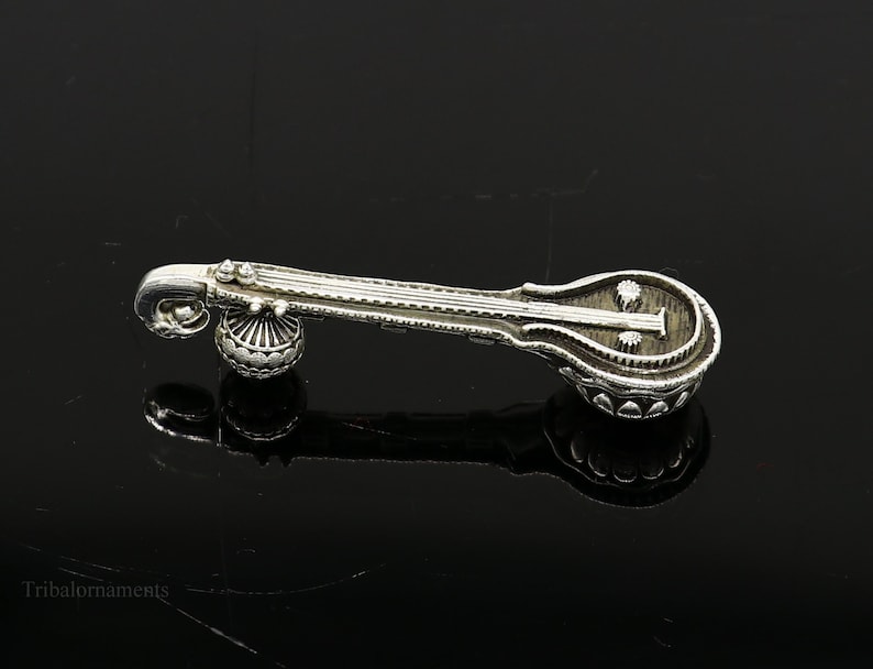 925 Sterling Silver Saraswati Veena, Silver Musical Instrument Veena ...