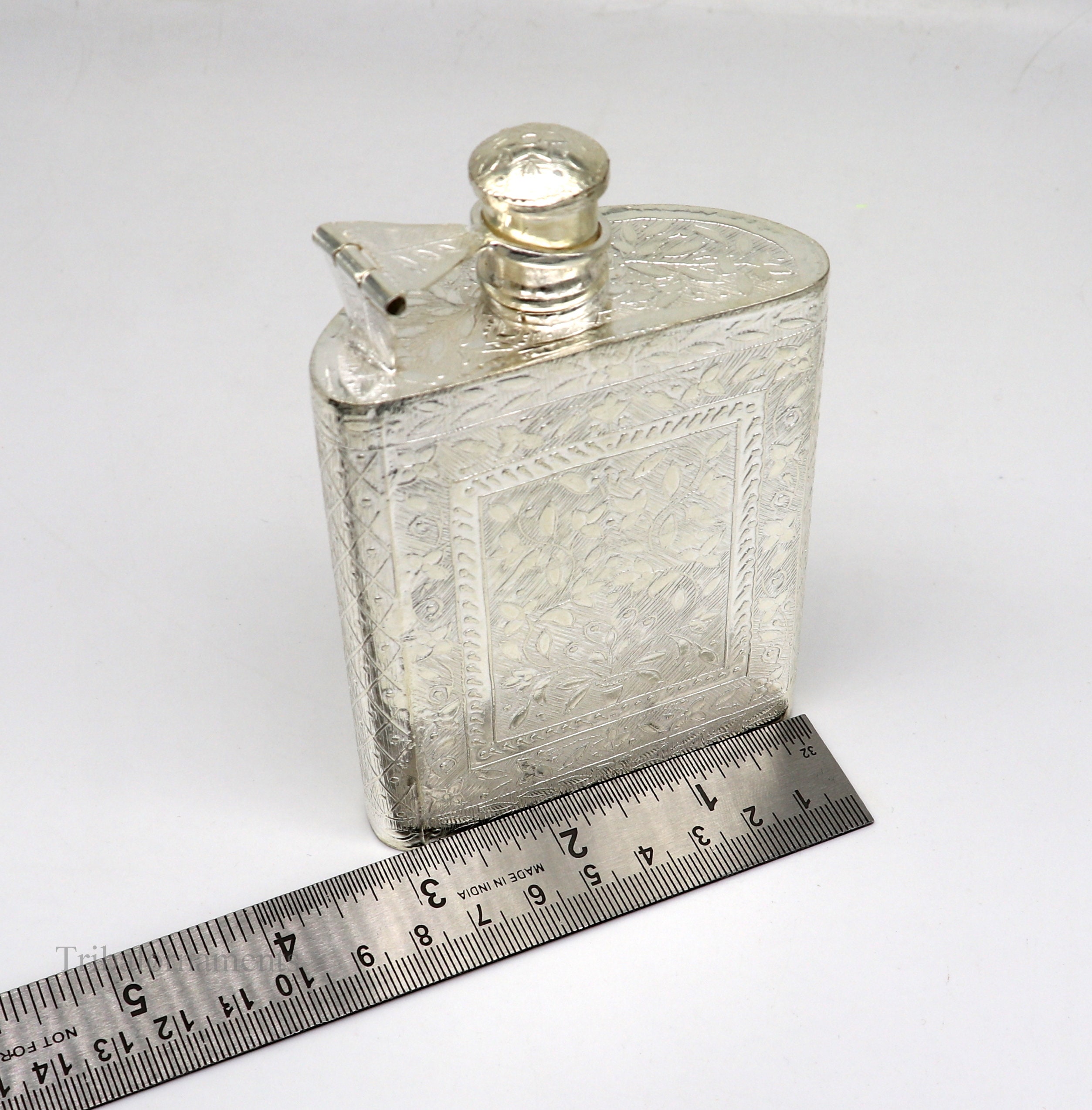 925 Sterling Silver Customized Design Silver Wine Bottle, Silver Drink ...