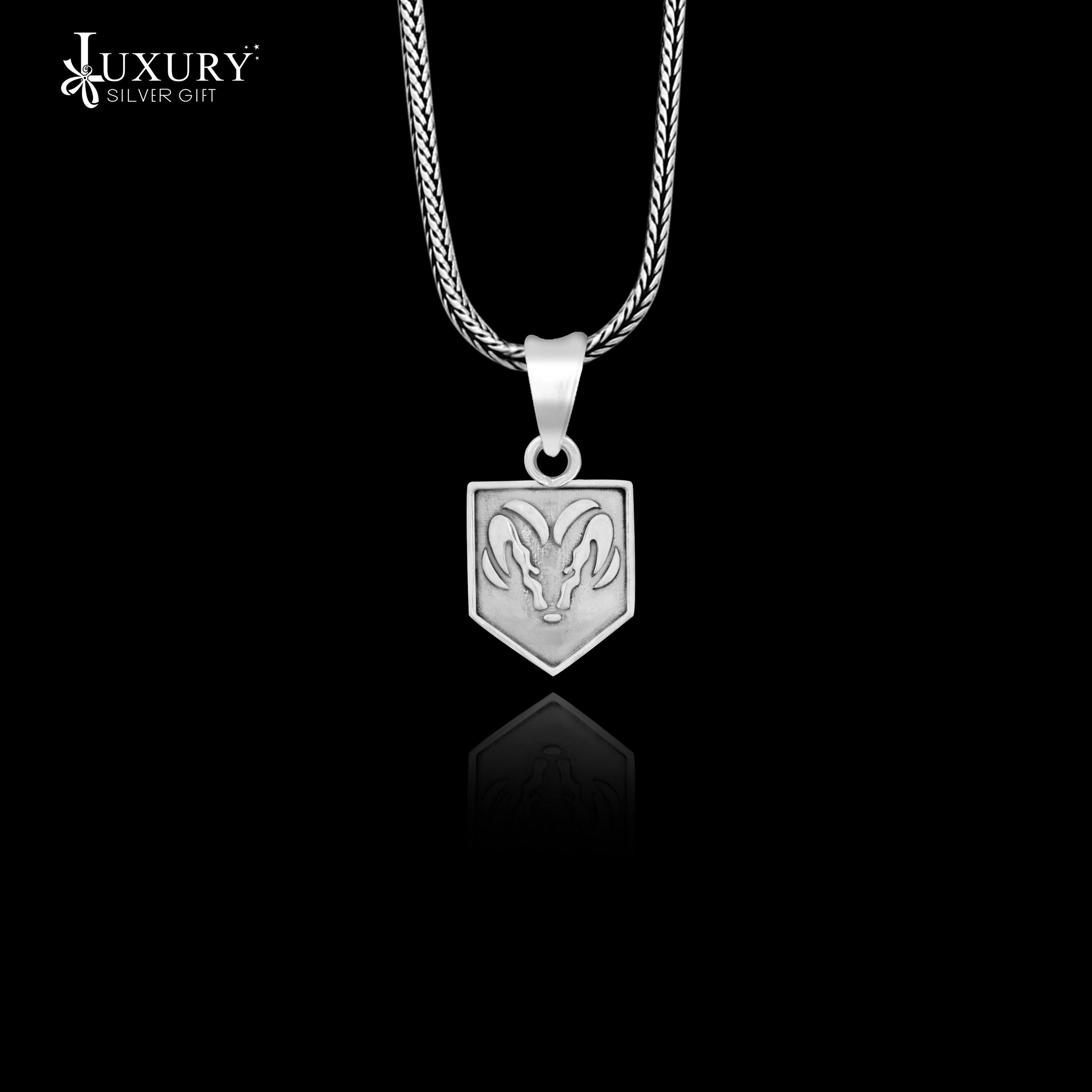 925 Pure Silver ZODIAC SYMBOL ARIES Sign Pendant Best Gifting Pendant ...