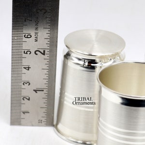 999 Pure Fine Silver Handmade Water Milk Cup Tumbler, All Sizes Silver ...
