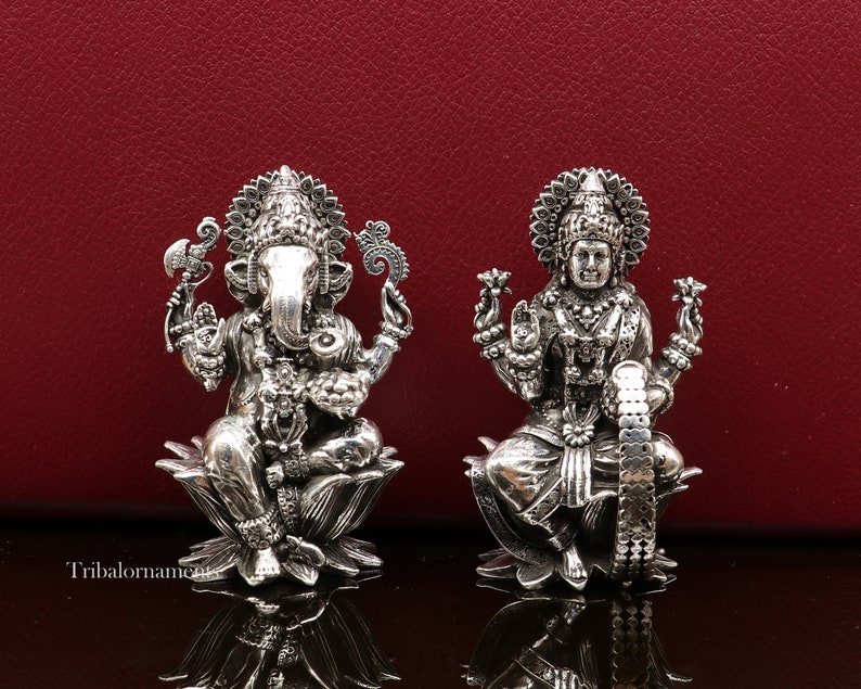 2 925 Sterling Silver Handmade Hindu Idols Laxmi - Etsy